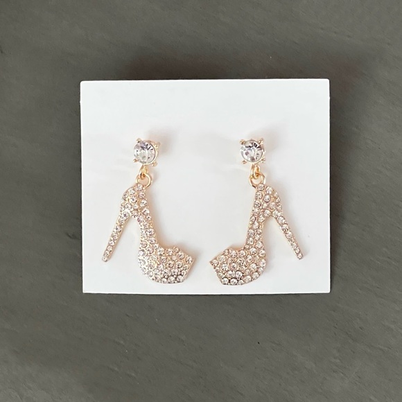 High Heels on the High Road | Jewelry | White Crystal Rhinestone Gold ...